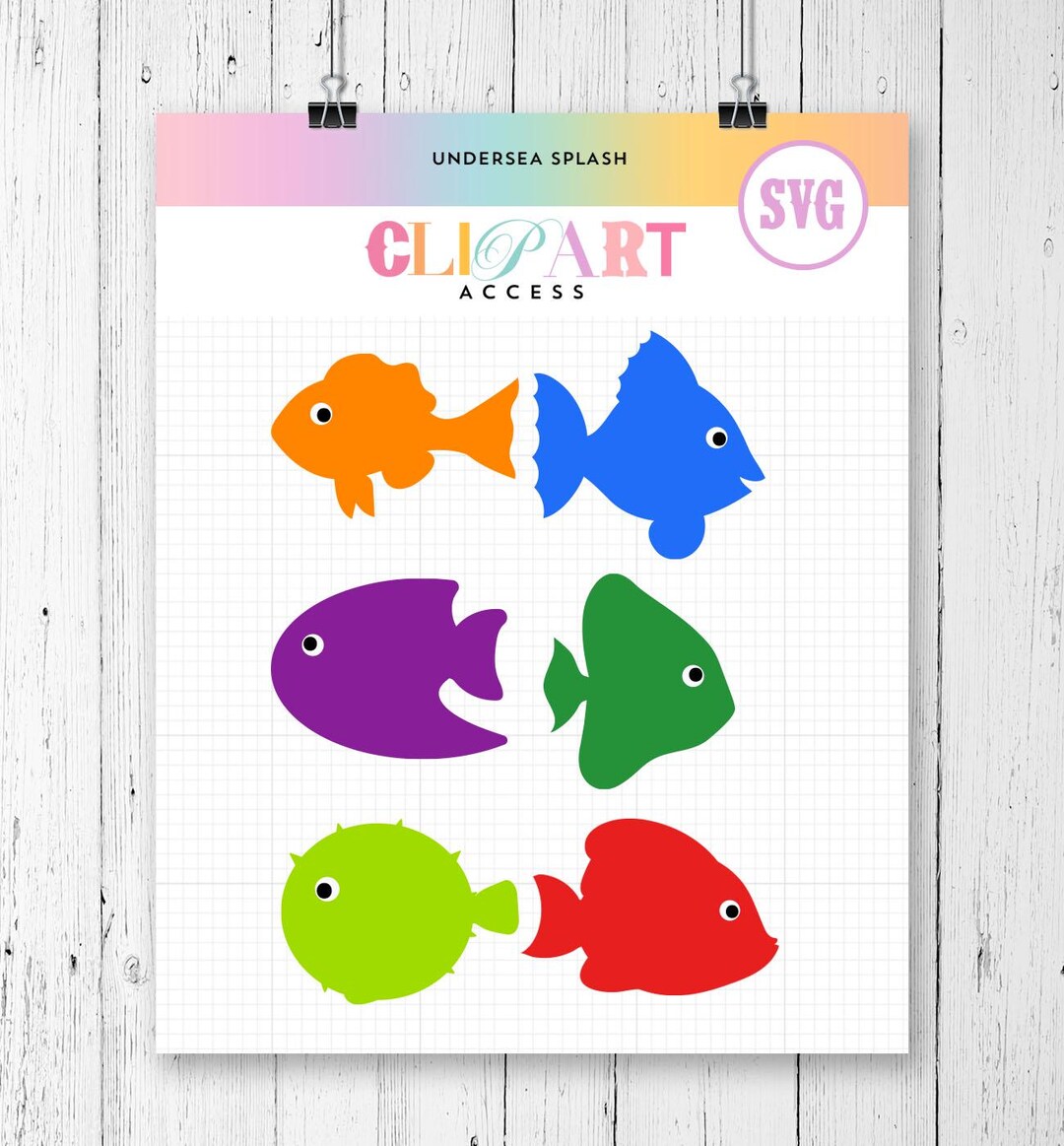 Tropical Fish SVG Bundle | Colorful Fish Cut Files | Clipart Access ...