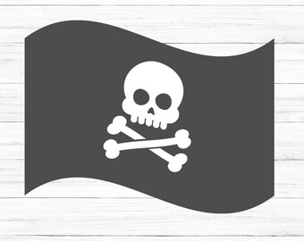 Blackbeard Flag Digital Cut File - Etsy