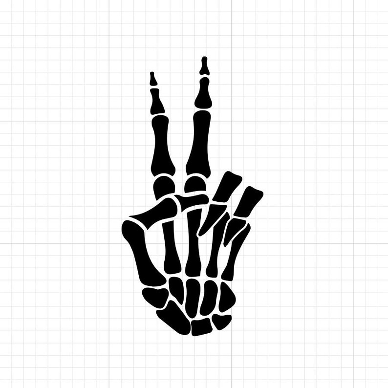 Skeleton Peace Sign Svg, Halloween SVG, Svg Files, Svg Files for Cricut ...