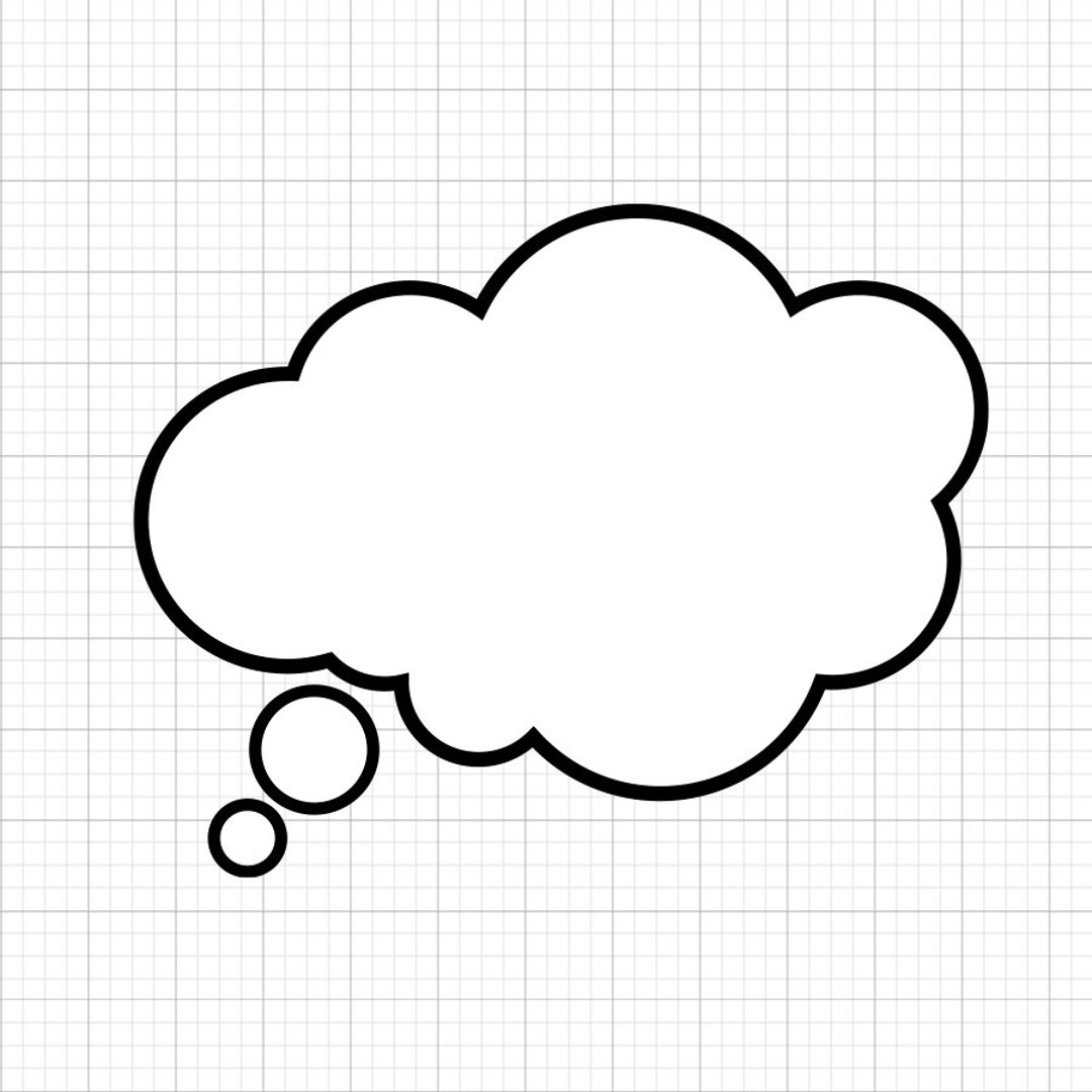 Thought Bubble Svg, Svg Files, Svg Files for Cricut, Svg Cricut, Svg ...