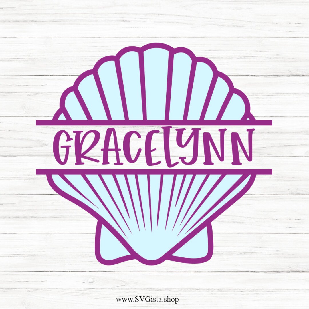 Seashell Svg Seashell Name Frame Svg Sea Shell Digital - Etsy Australia