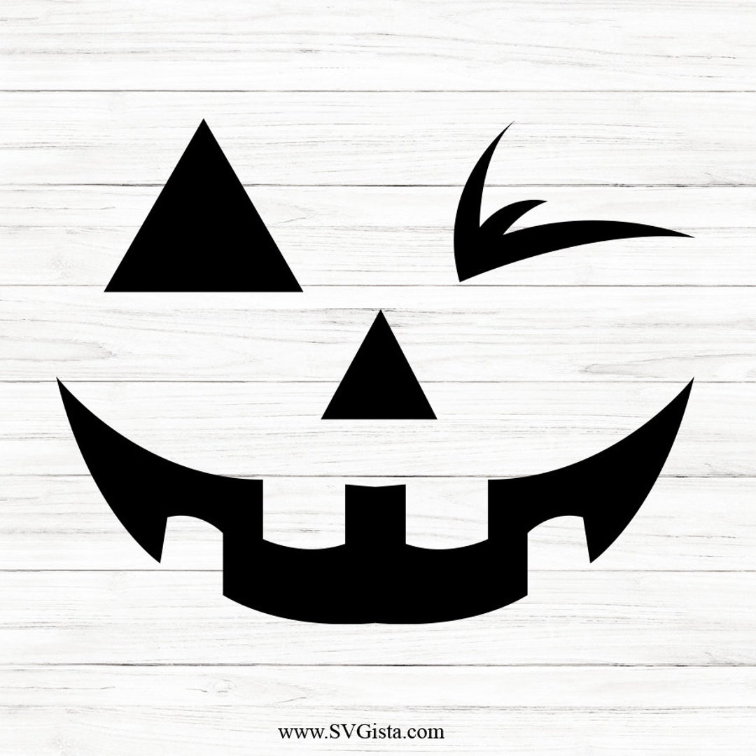 Winking Pumpkin Svg, Svg Files, Svg Files for Cricut, Svg Cricut, Svg ...