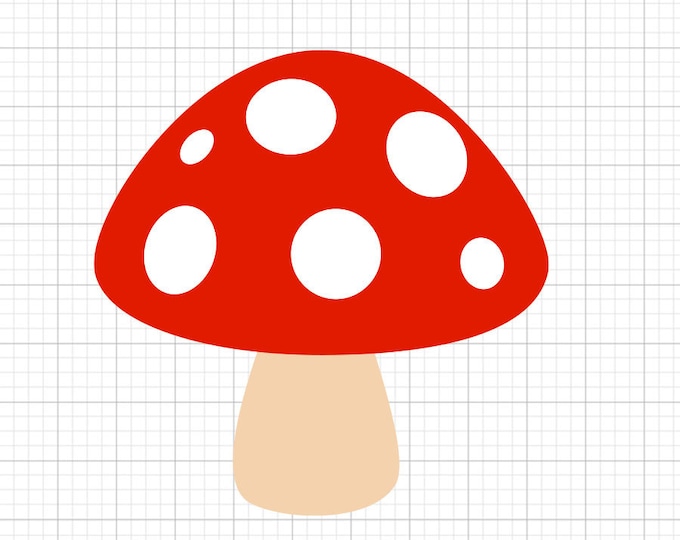 Row of Mushrooms Svg Bundle, Mushroom Svg, Fungi Clipart, Cute Mushroom ...