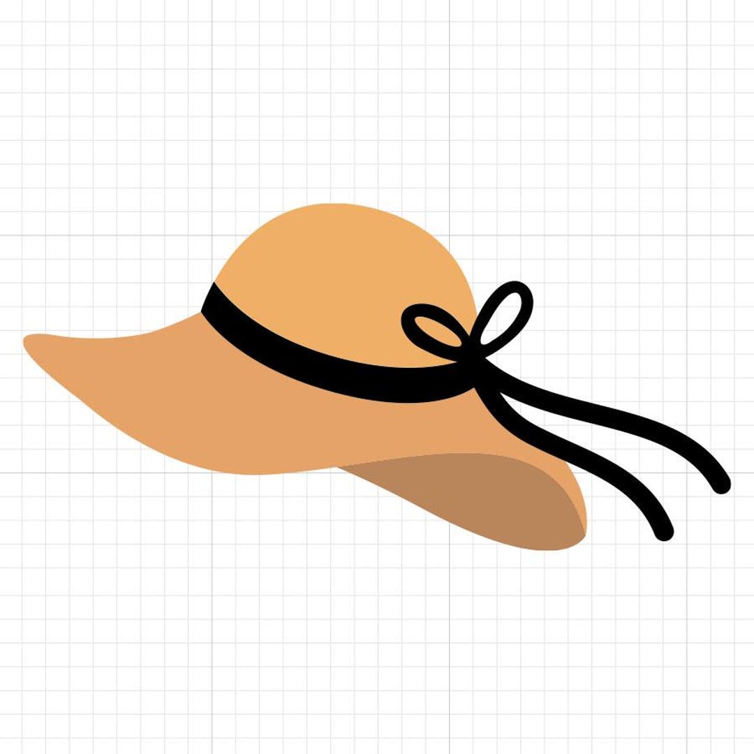 Sun Hat Svg, Summer Hat Svg, Hat Svg, Svg Files, Svg Files for Cricut ...