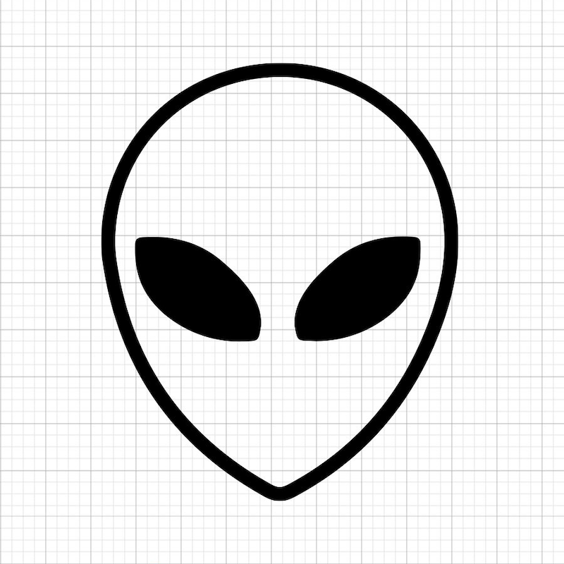 Alien Head Svg - Etsy