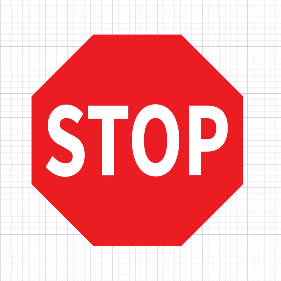 Stop Sign Svg, Svg Files, Svg Files for Cricut, Svg Cricut, Svg Images ...