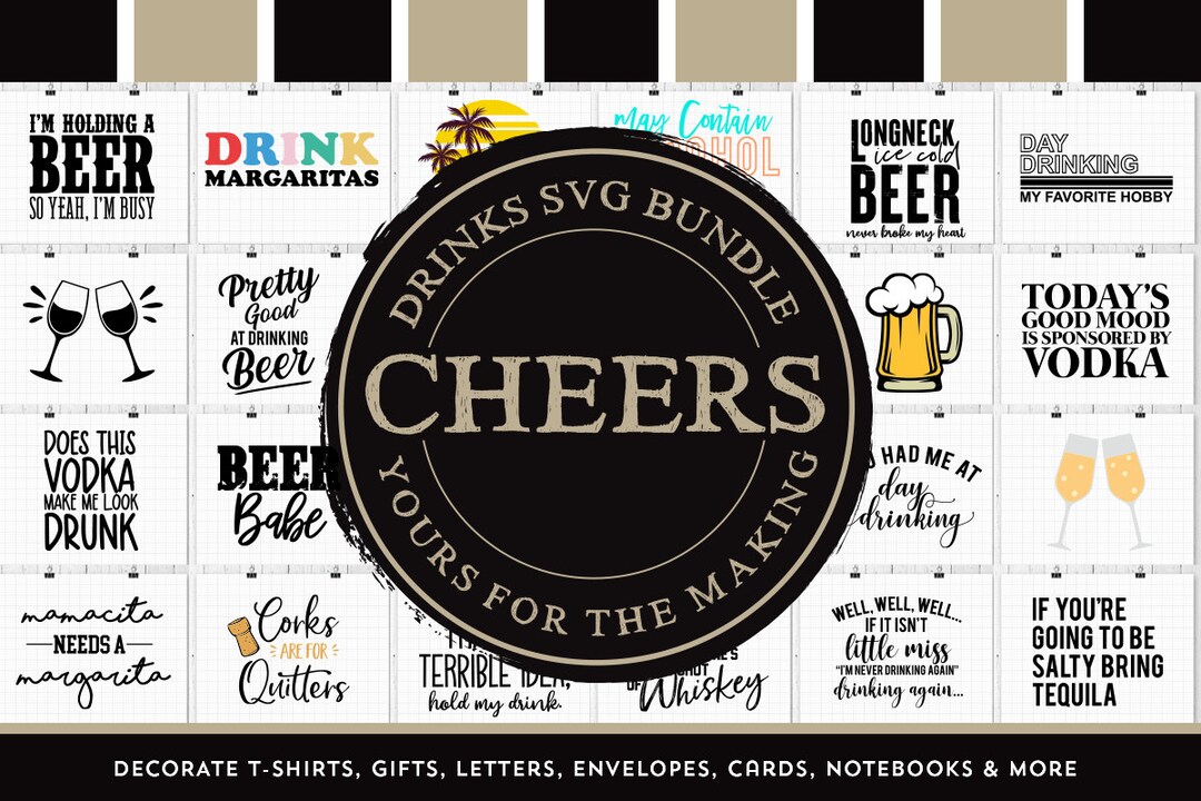 Drinking SVG Bundle, Drinks Svg, Beer Svg, Tequila Svg, Wine Svg ...