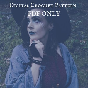 Beginner Crochet Pattern - Goth Hand Bracelets, Witch, Fairycore ...