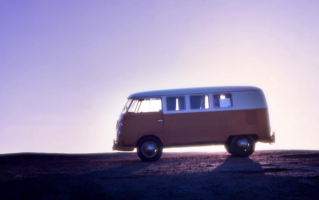VW Bus Vintage Kodachrome 1970 California Heading West Hippie Bus ...