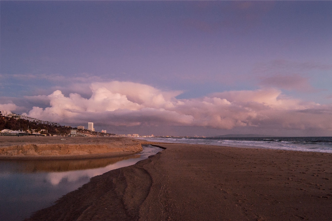 Santa Monica Beach Cliffs and Ocean Color Landscape Photograph Birthday ...