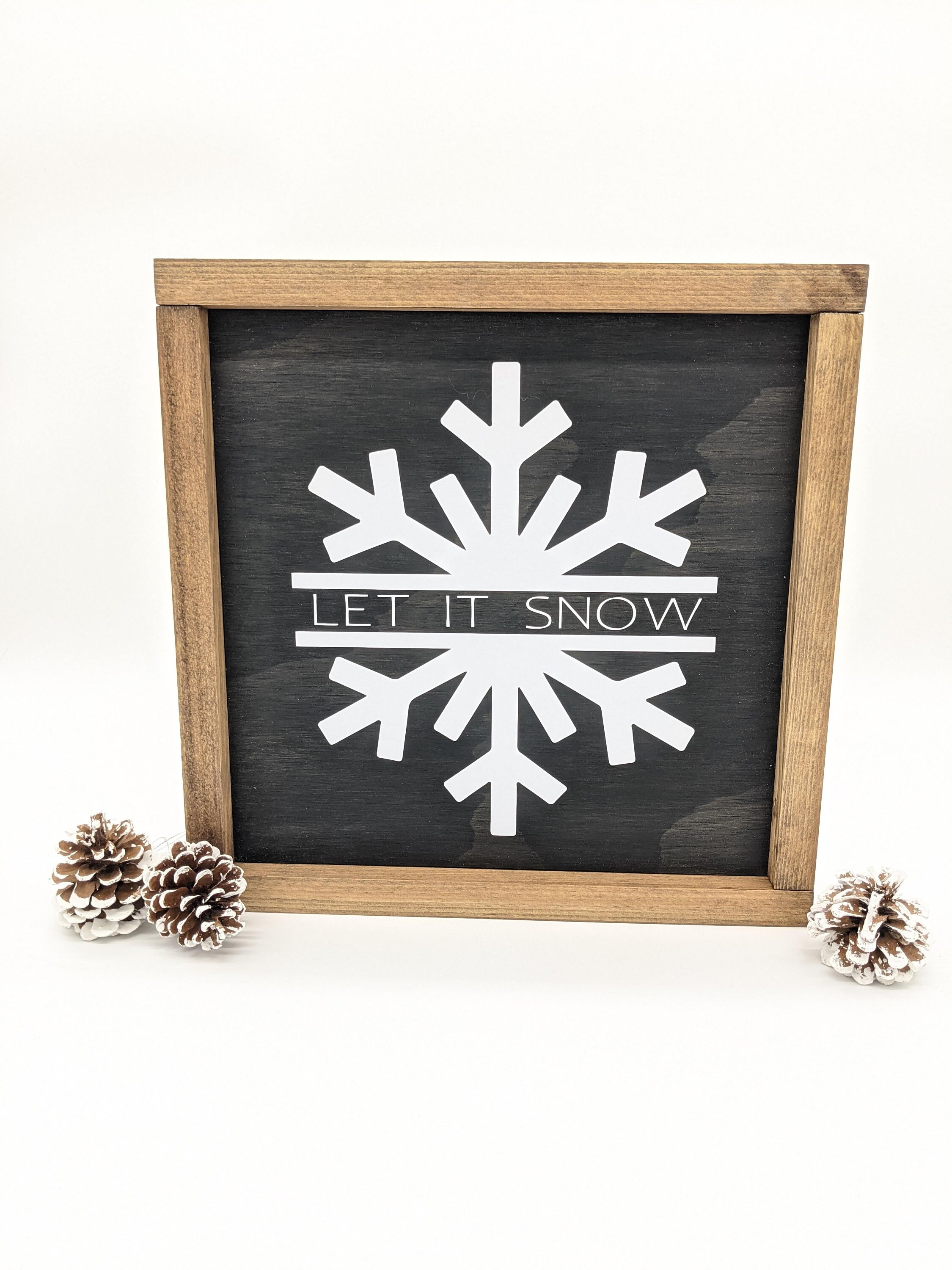 Let It Snow Sign Christmas Sign Winter Sign Winter Decor - Etsy