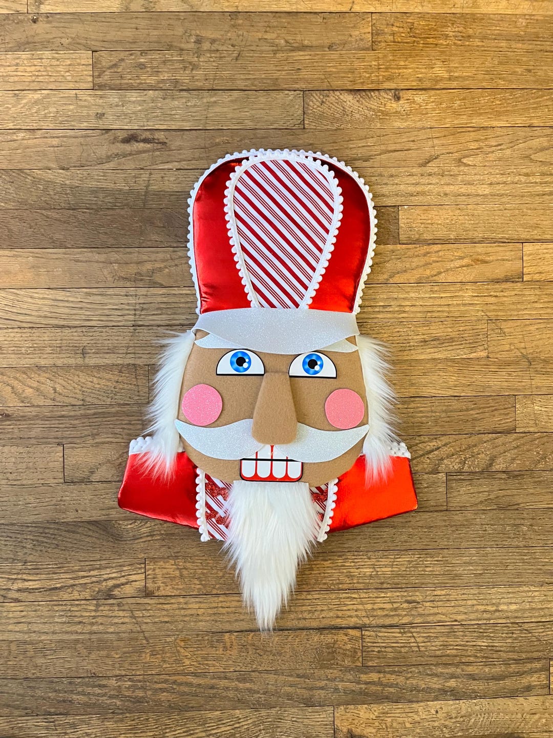 Nutcracker Wreath Attachment: Handmade Christmas Decor, Felt & Fabric ...