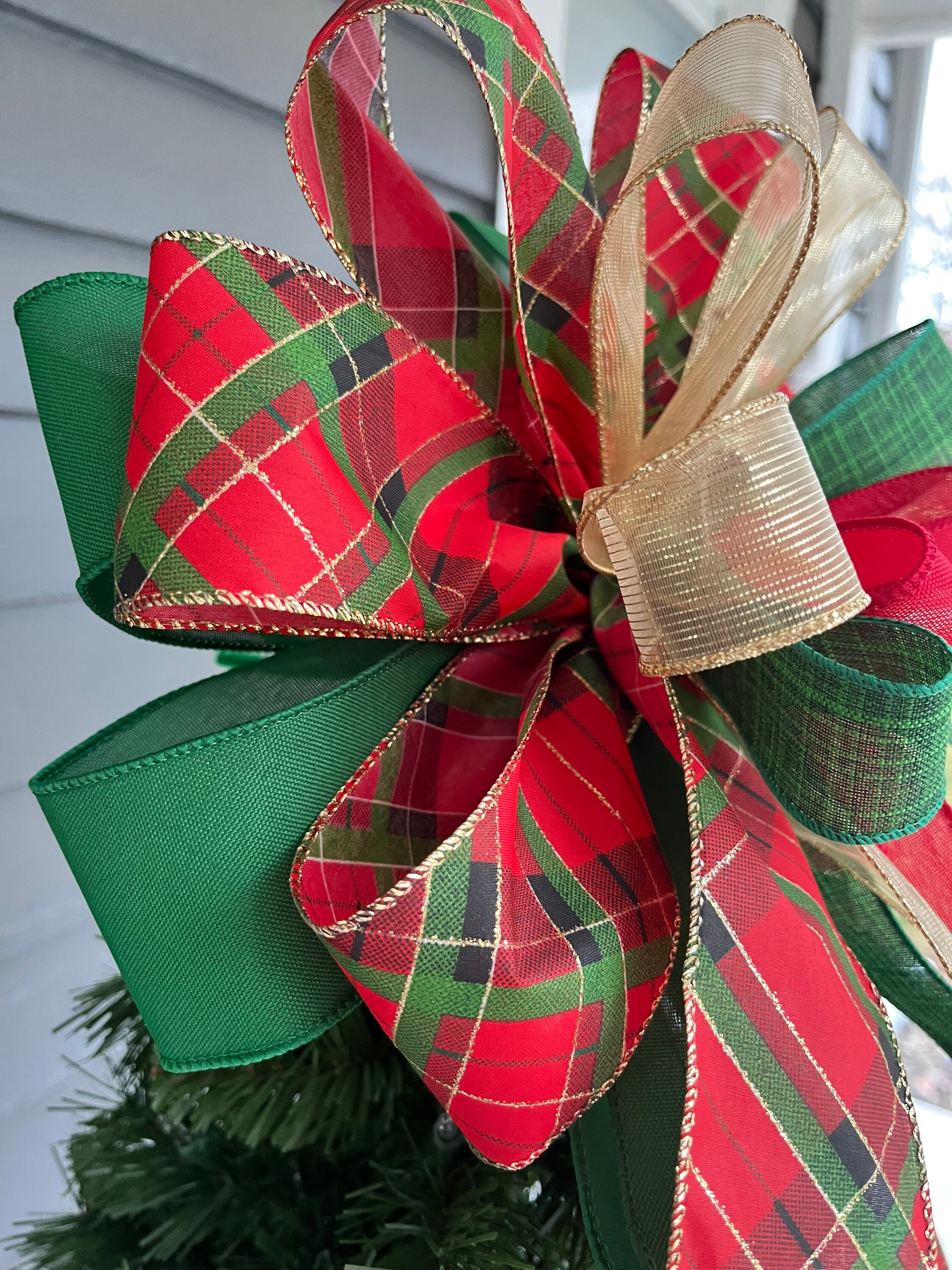 Traditional Tree Topper Bow Christmas Tree Topper Bow Tree - Etsy