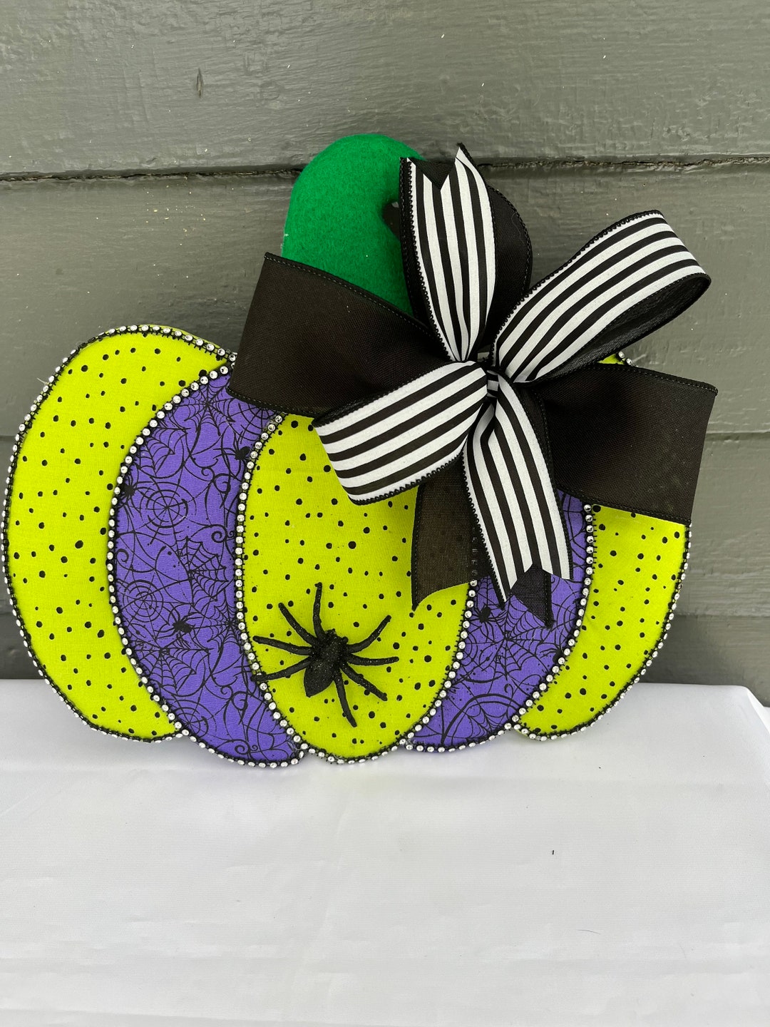 Halloween Pumpkin Wreath Attachment, Wreath Attachment, Glam Pumpkin ...