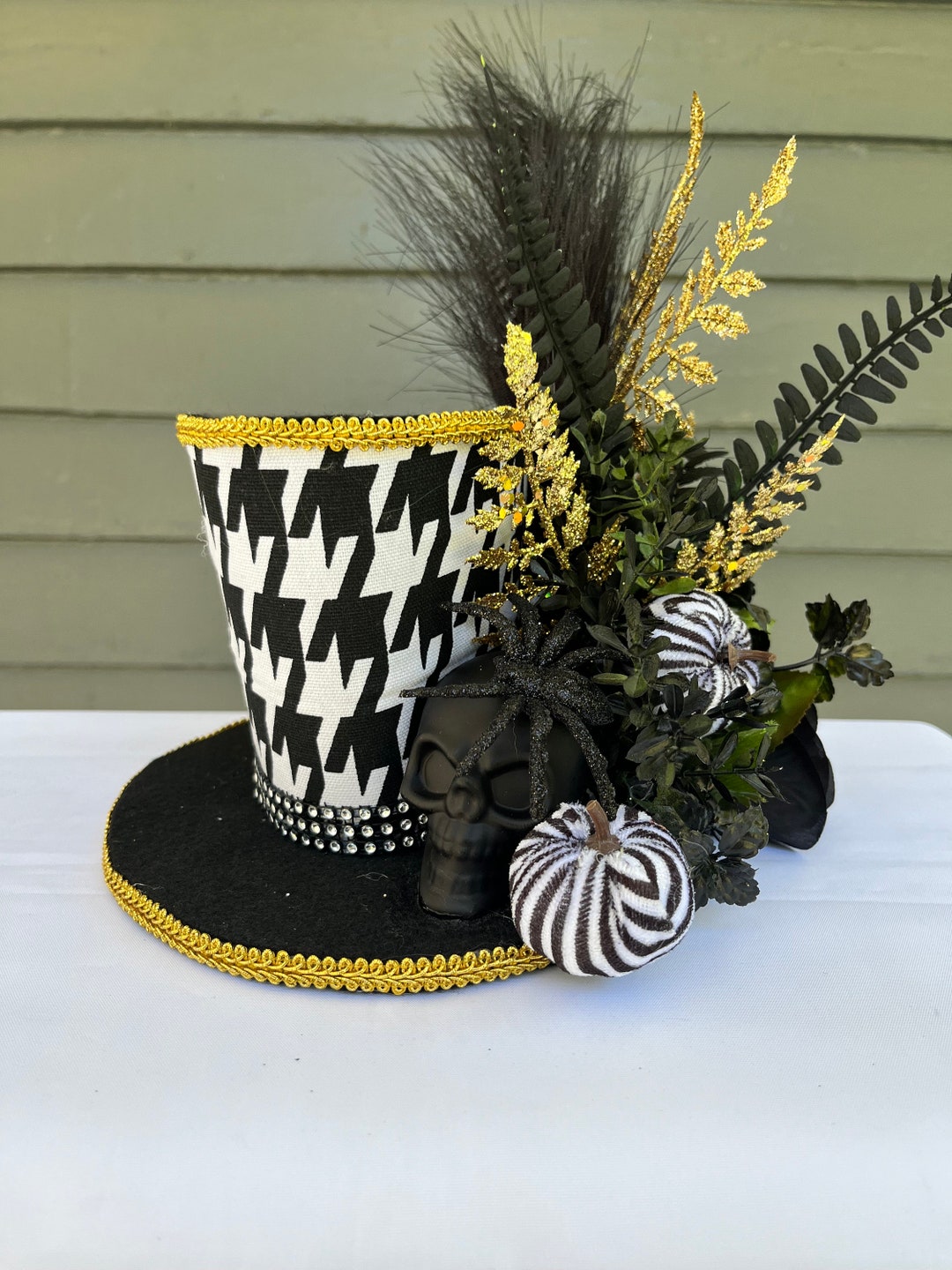 Mini Top Hat, Halloween Mini Top Hat, Wreath Attachment, Wreath Accent ...