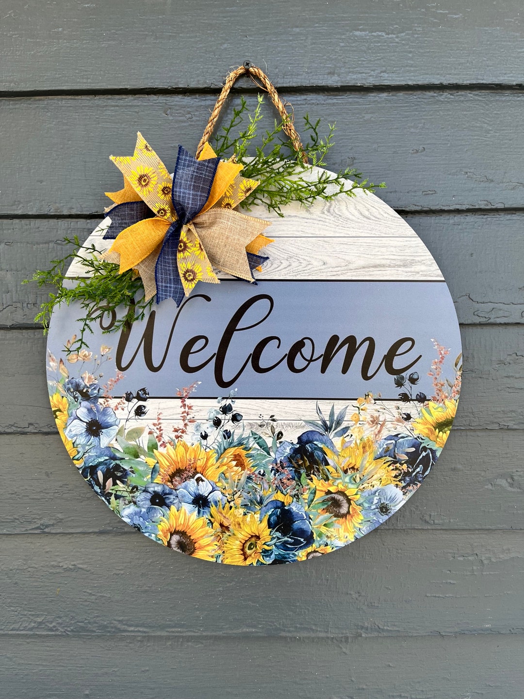 Everyday Welcome Door Hanger, Flower Door Hanger, Welcome Door Hanger ...