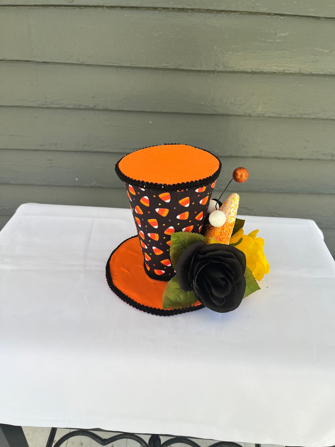 Mini Top Hat, Halloween Mini Top Hat, Wreath Attachment, Wreath Accent ...