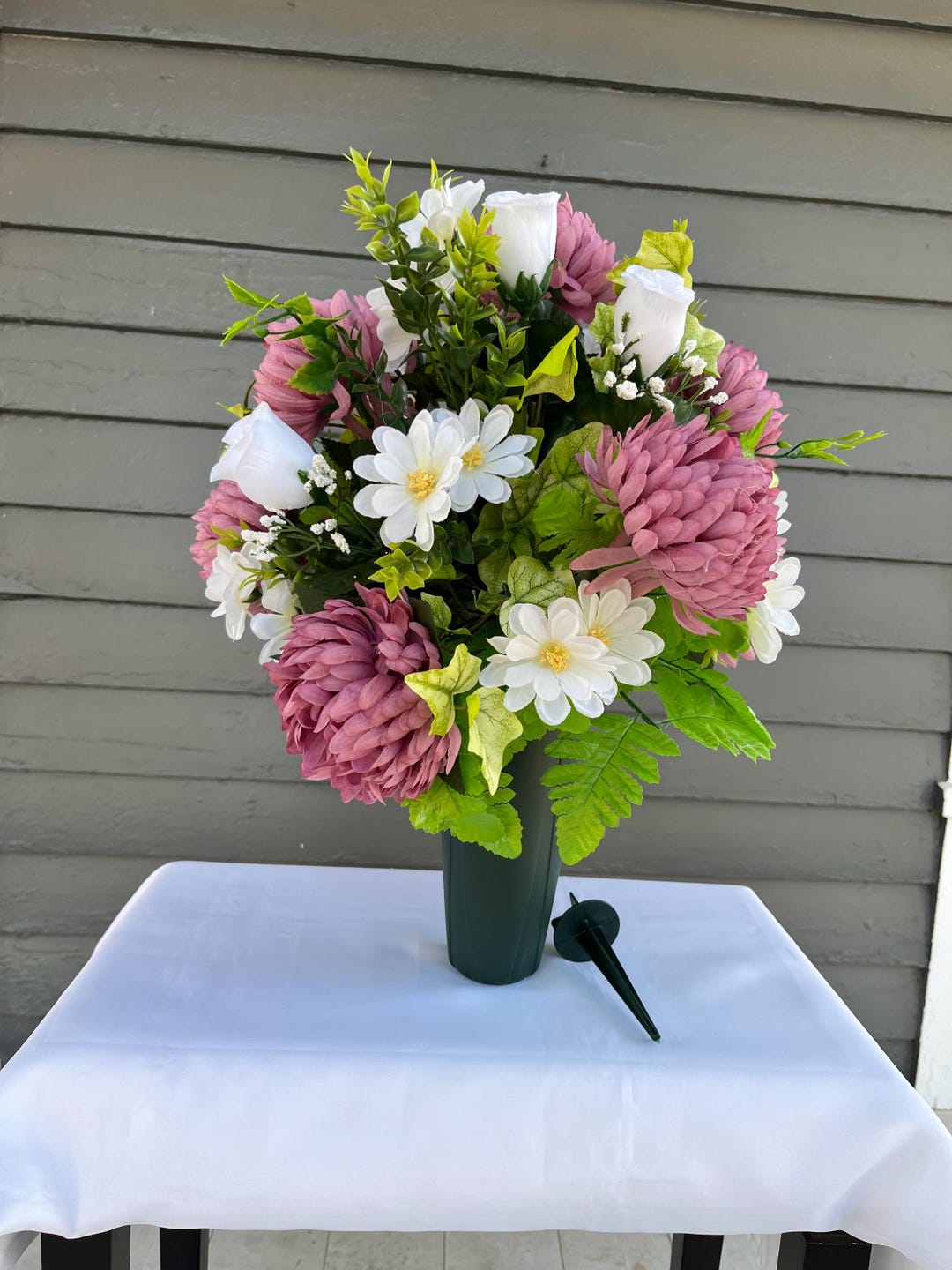 Cemetery Cone, Cemetary Flowers, Memorial Gift, Memorial Flowers ...
