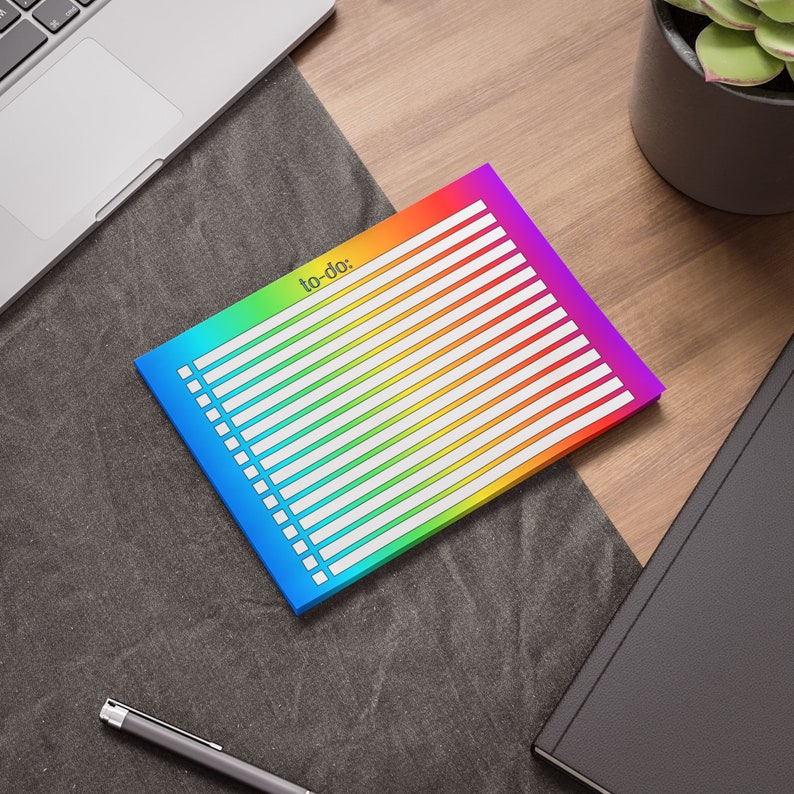 Rainbow To-do Post-it® Note Pads - Etsy