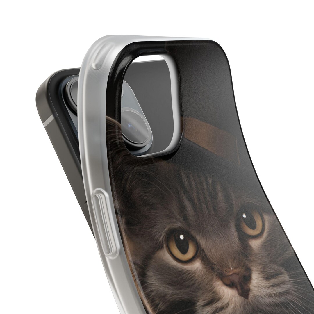 Portrait of Dapper Tabby Cat Wearing Bowler Hat Graphic Design on Flexi ...