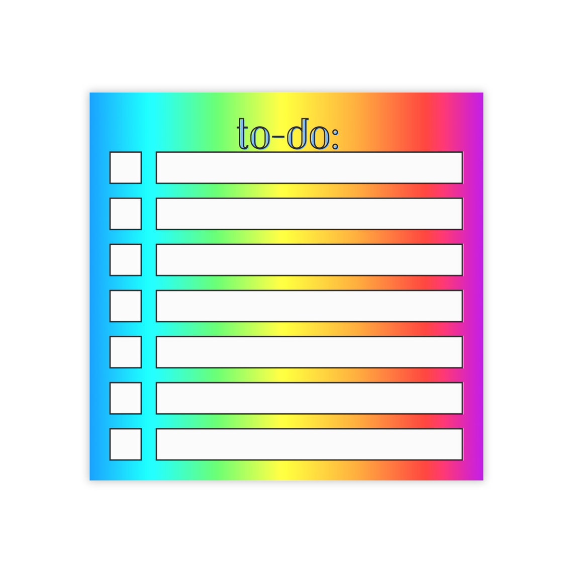 Rainbow To-do Post-it® Note Pads - Etsy