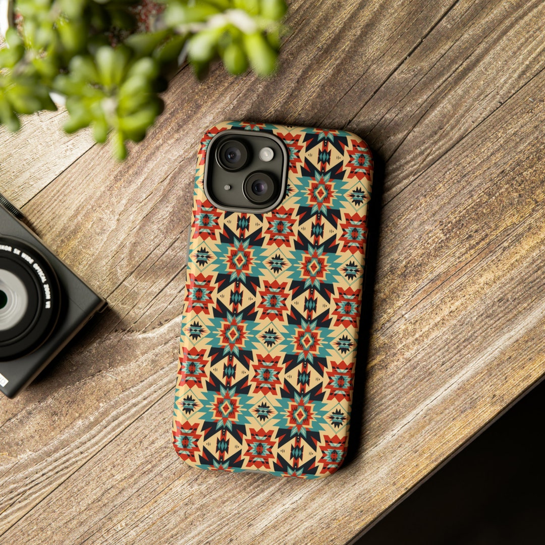 Western Red, Blue and Yellow Graphic Design on Light Tough Phone Case ...