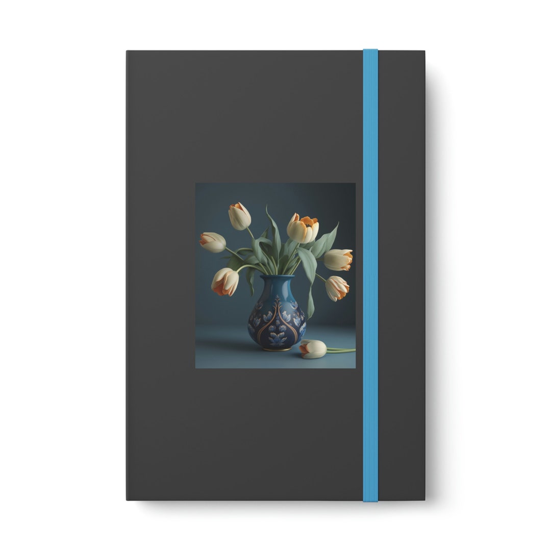 Tulips in Blue Vase on Chromanote a Colorful Notebooks for Journaling ...