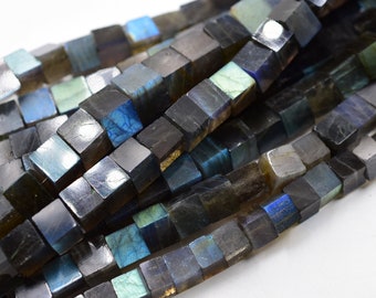 Labradorite Smooth Cube Shape Beads 5x4 Mm Approx - Etsy