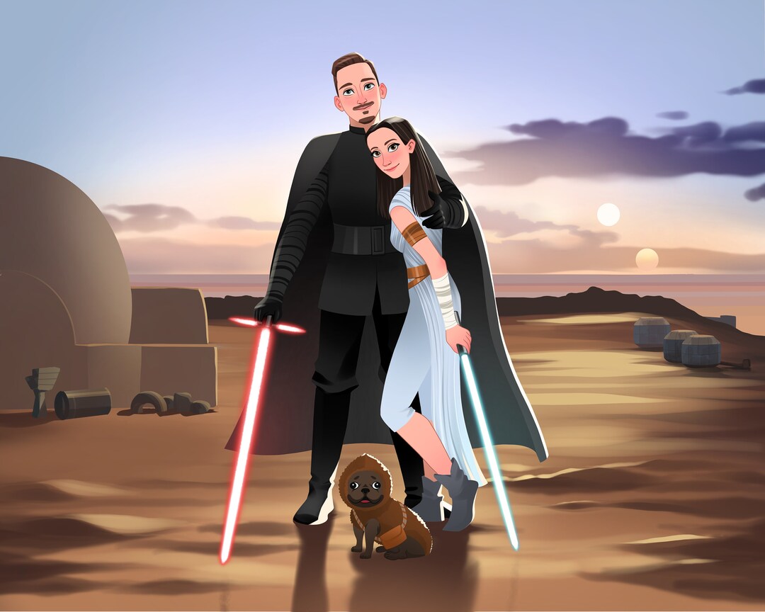 Superhero Custom Portrait, A Portrait With Friends or Family as Their ...