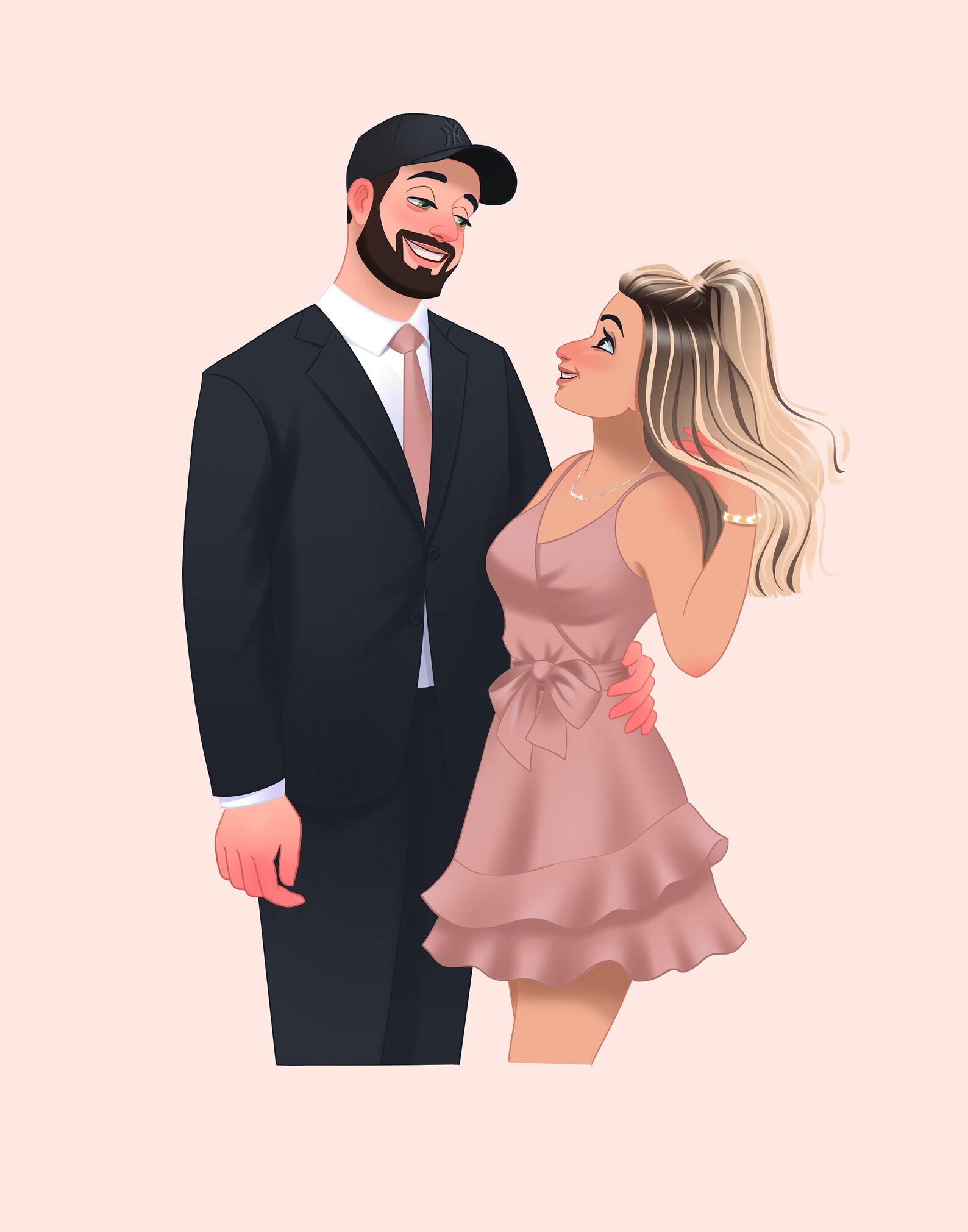 Couple Portrait From Photo Digital Portrait Custom | Etsy