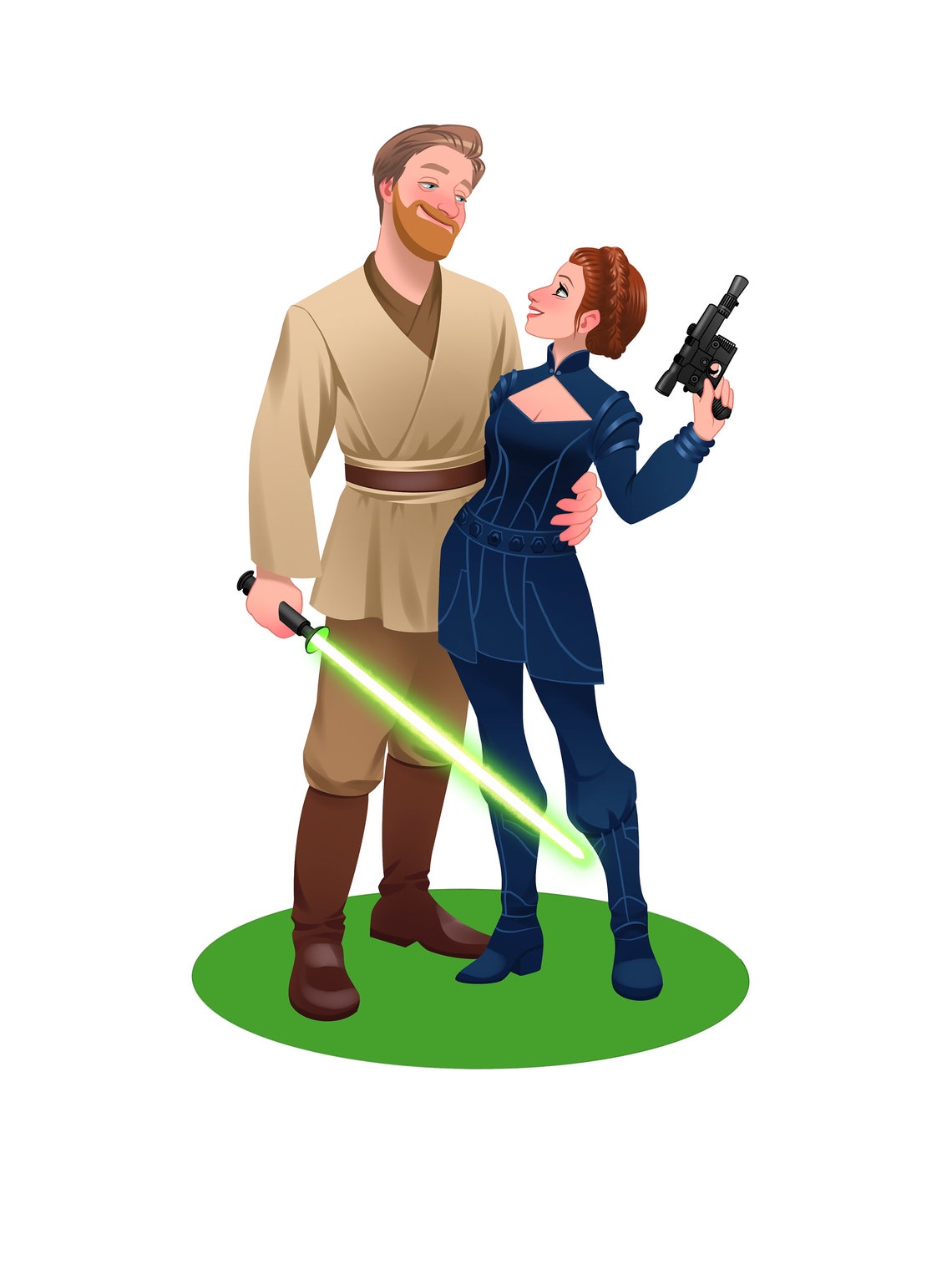 Custom Couple Portrait Cartoon Portrait Commission Digital Etsy