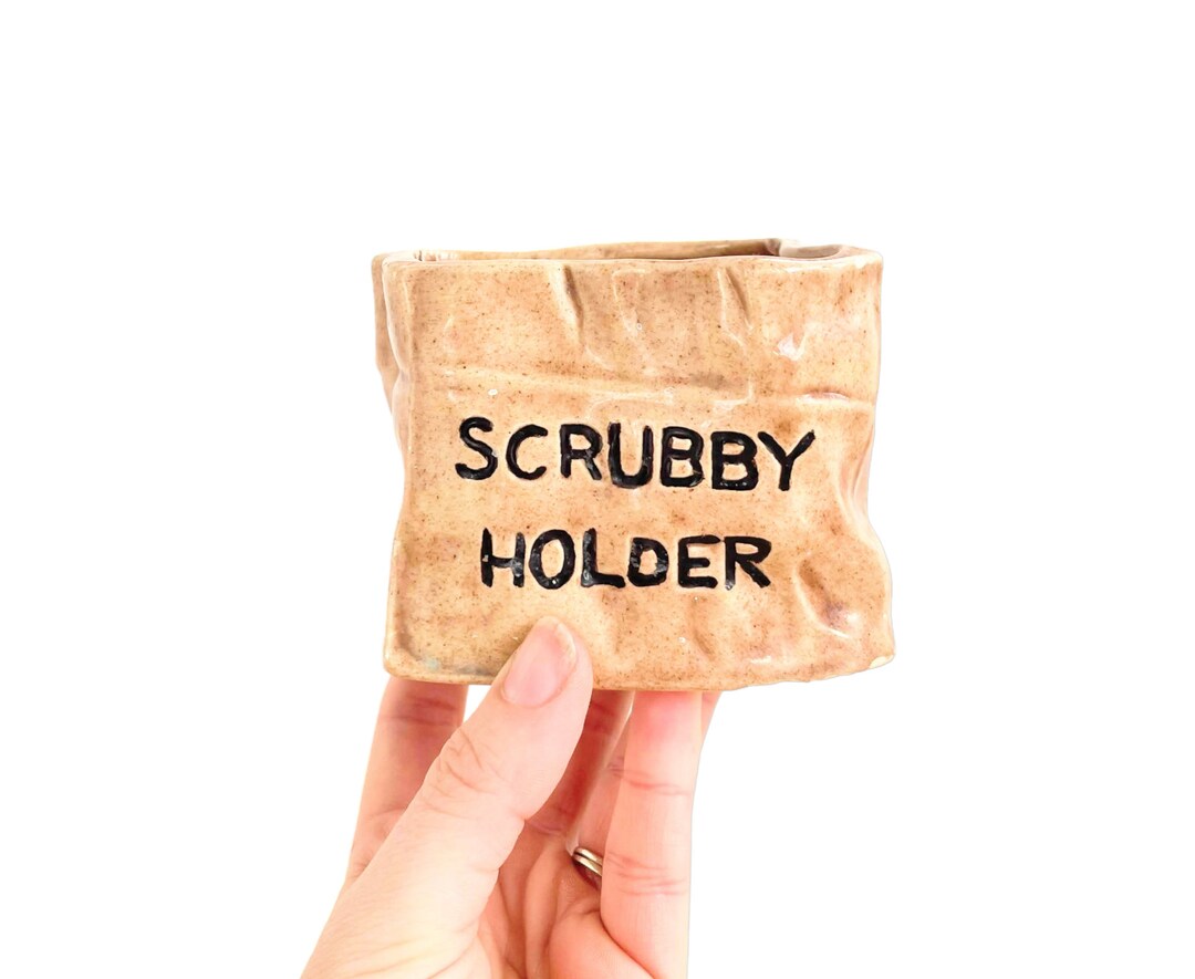 A Cute Pottery Scrubby Holder Ceramic Sponge Holder - Etsy