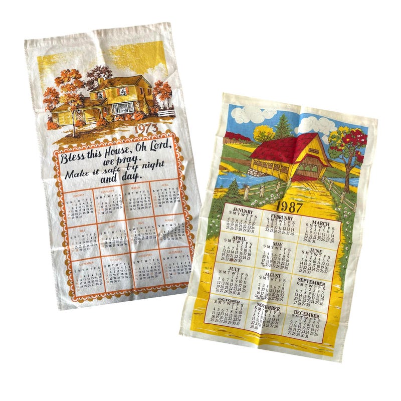 Calendar Tea Towels - Etsy