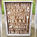 Cottage Rules Sign | Cabin Sign | Lake Sign | Lake Decor | Cottage ...
