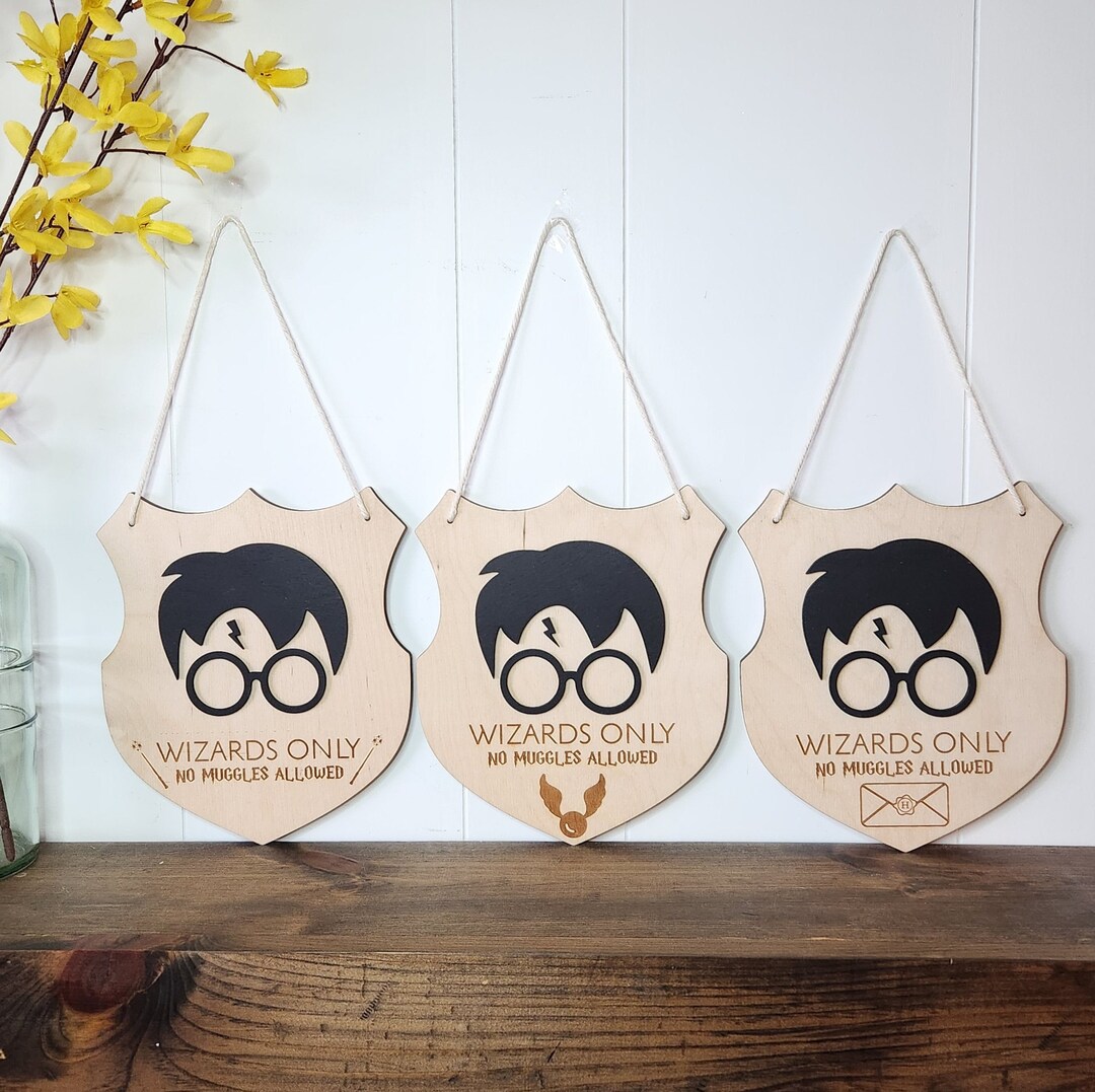 Wizard Sign Wizard Nursery Muggles Sign Nursery Wall Art Magic School ...