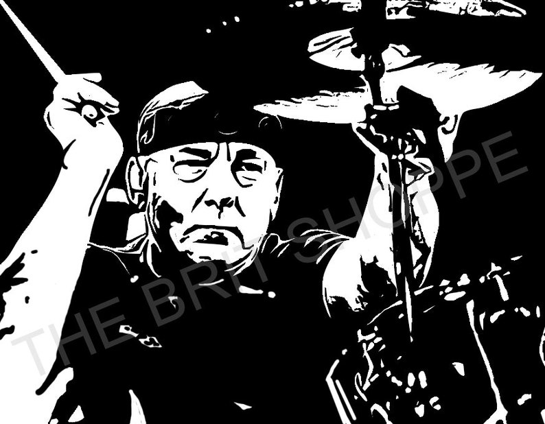 Neil Peart SVG. Cut file for Cricut Silhouette or graphics | Etsy