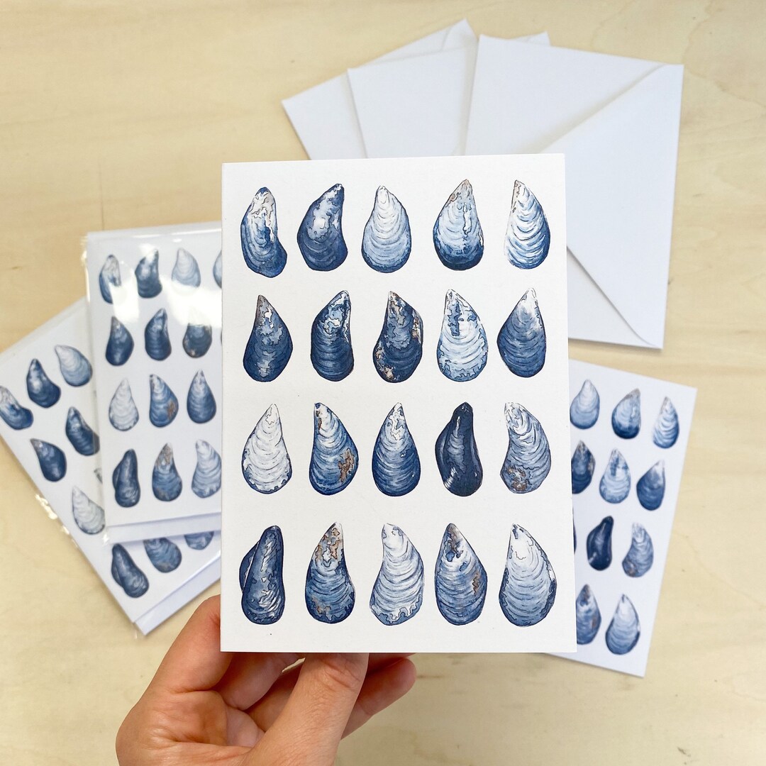 Mussel Shells - Blank Greetings Card - A6 - Etsy