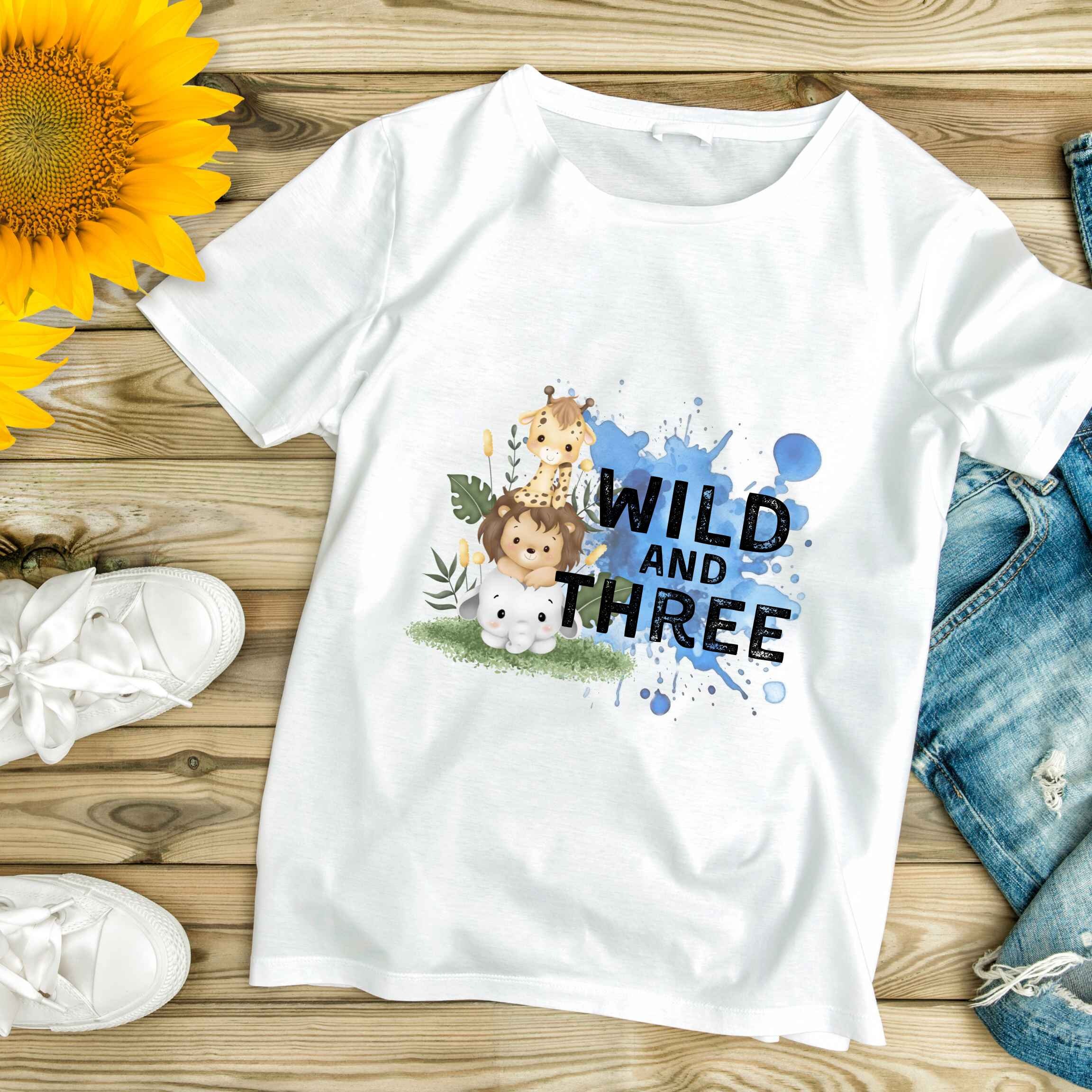 Wild Three Clipart SVG Wild 3 Bday PNG 3rd Birthday Clipart Lion ...