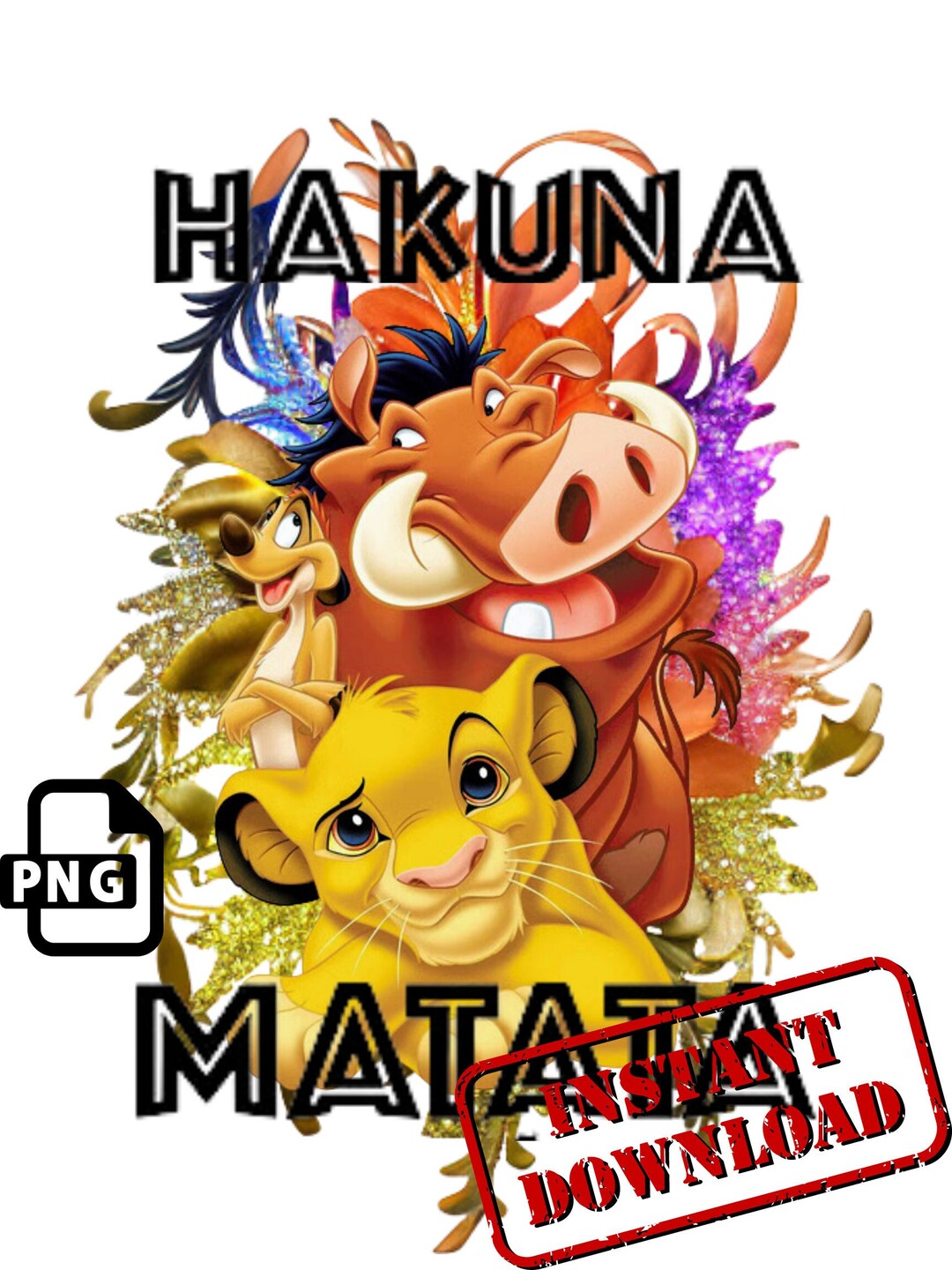 Lion King Simba Timon Pumbaa Digital File Hakuna Matata Simba Clipart ...