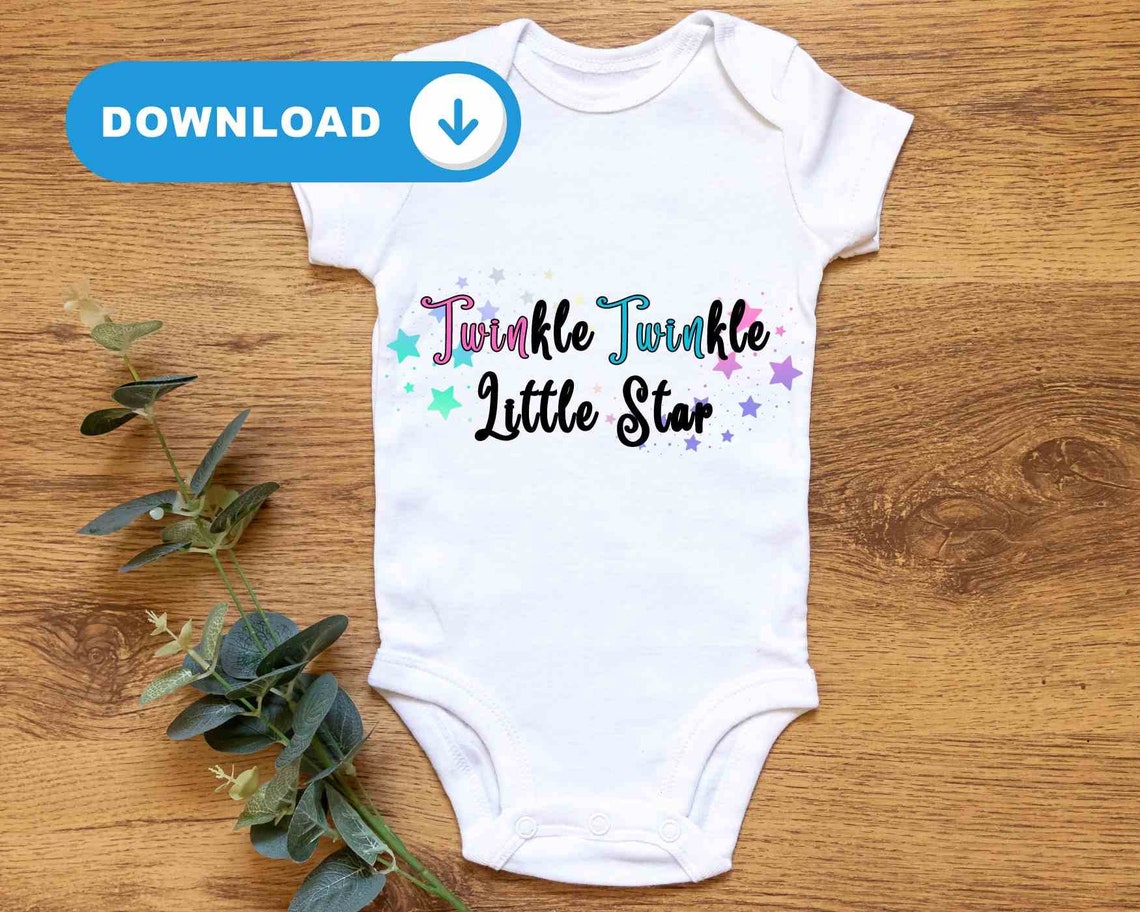 Twinkle Twinkle Little Star PNG Twin SVG Clipart Twin Matching Design ...