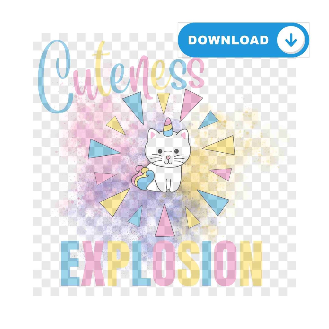 Cuteness Explosion SVG Kitty Unicorn PNG Kitty Unicorn Clipart Cute ...