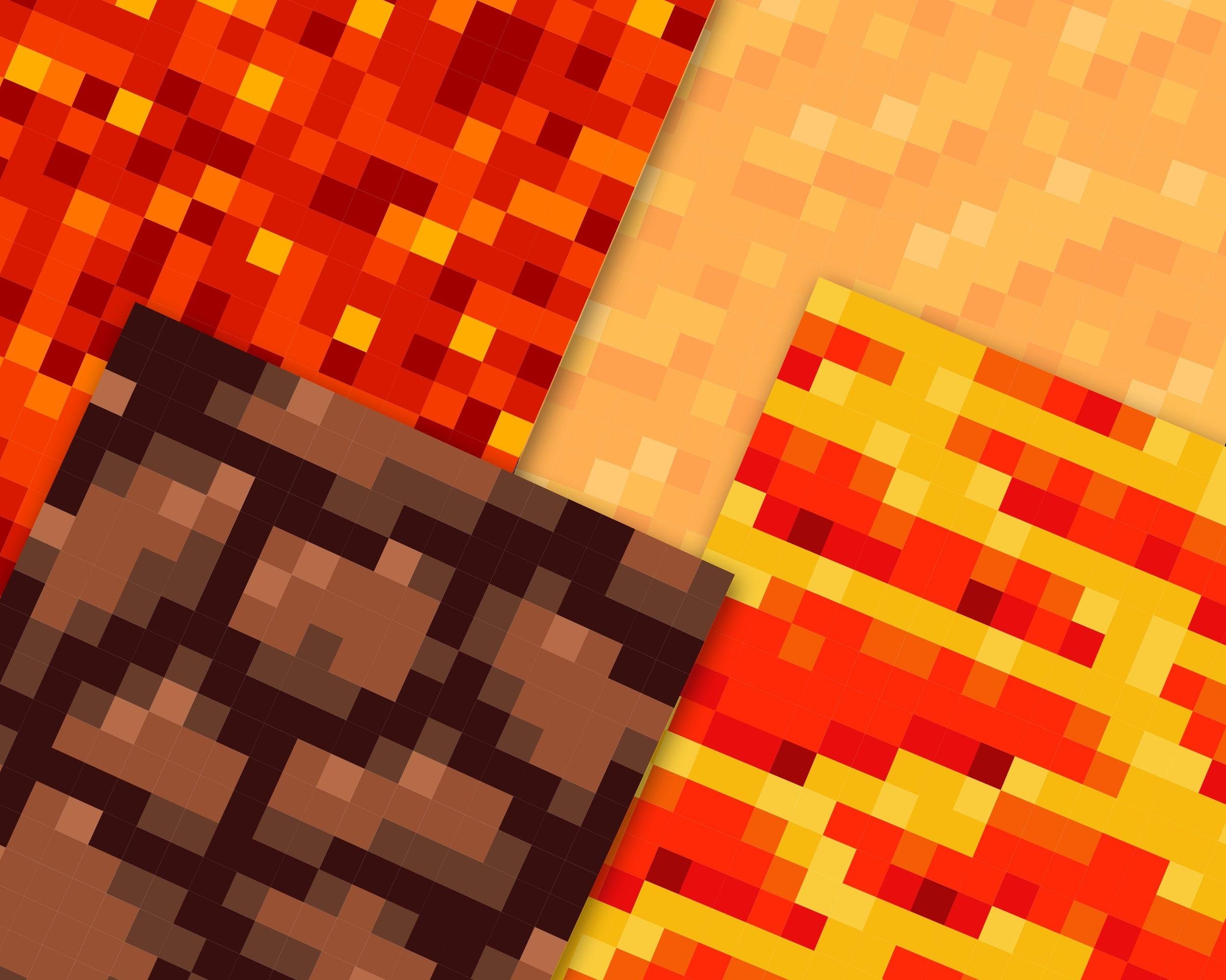8-bit Pixel Art Textures: 20 Seamless Retro Designs (digital Paper Pack ...