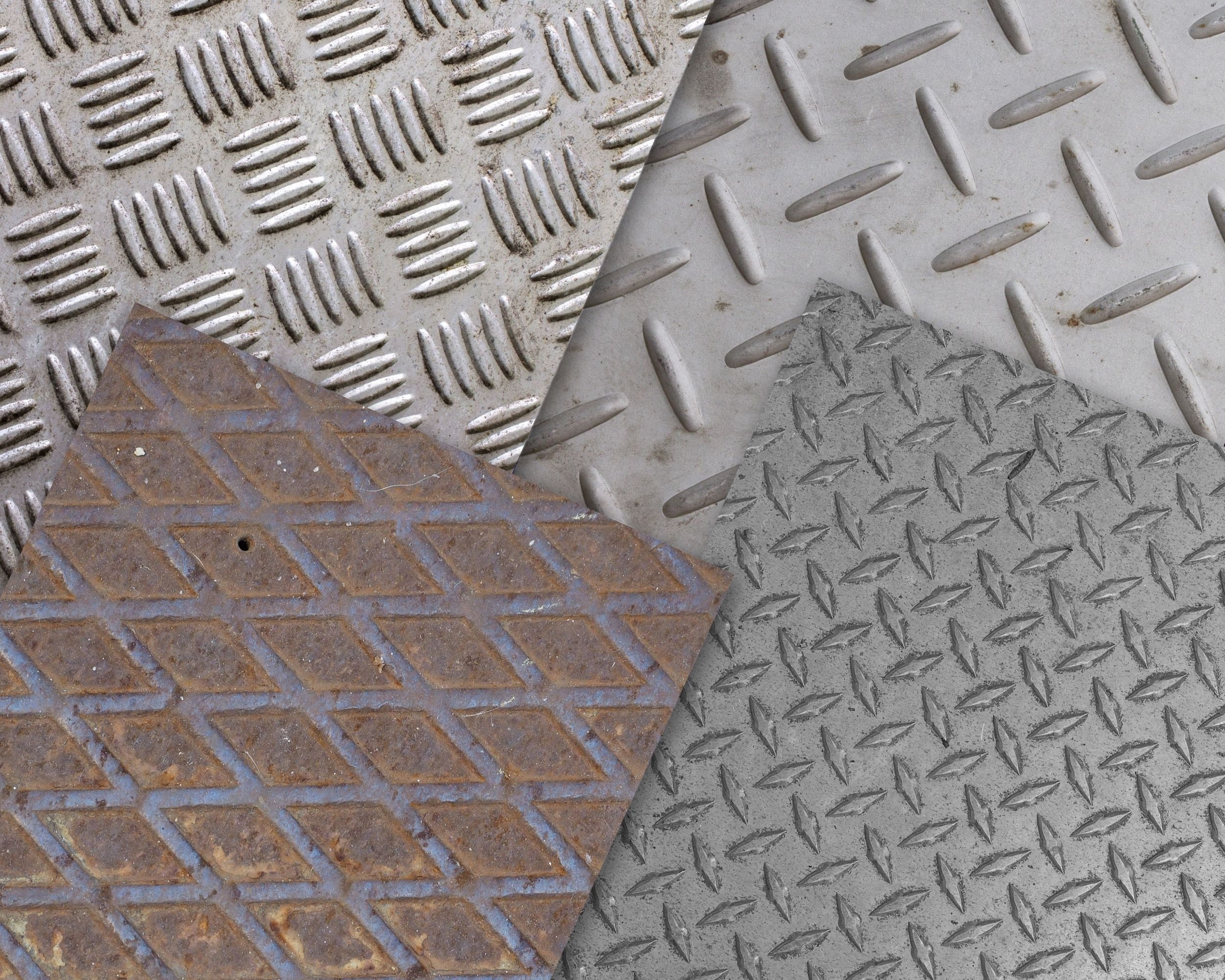 Diamond Checker Digital Paper. 24 Metal Plate Patterns for Scrapbooking ...