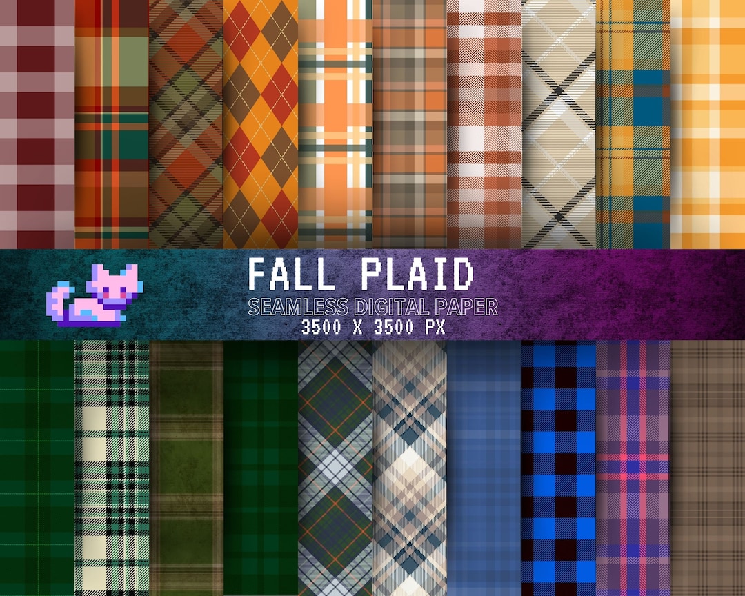 Fall Plaid Digital Paper: Seamless Tartan Patterns (commercial Use) - Etsy
