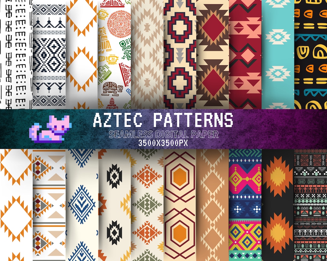 Aztec Seamless Patterns: Tribal Digital Paper (20 JPG Files) - Etsy