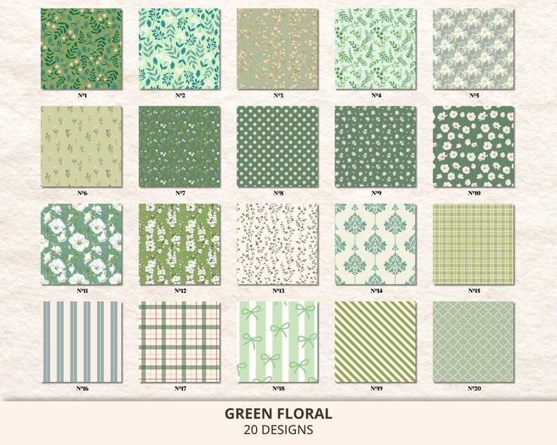 Neutral Cottagecore Digital Paper Pack, Soft Floral Patterns, Vintage ...