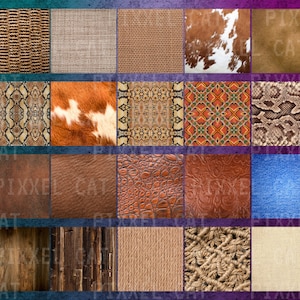 Western Textures Digital Paper: Seamless Cowboy Textures for Wild West ...