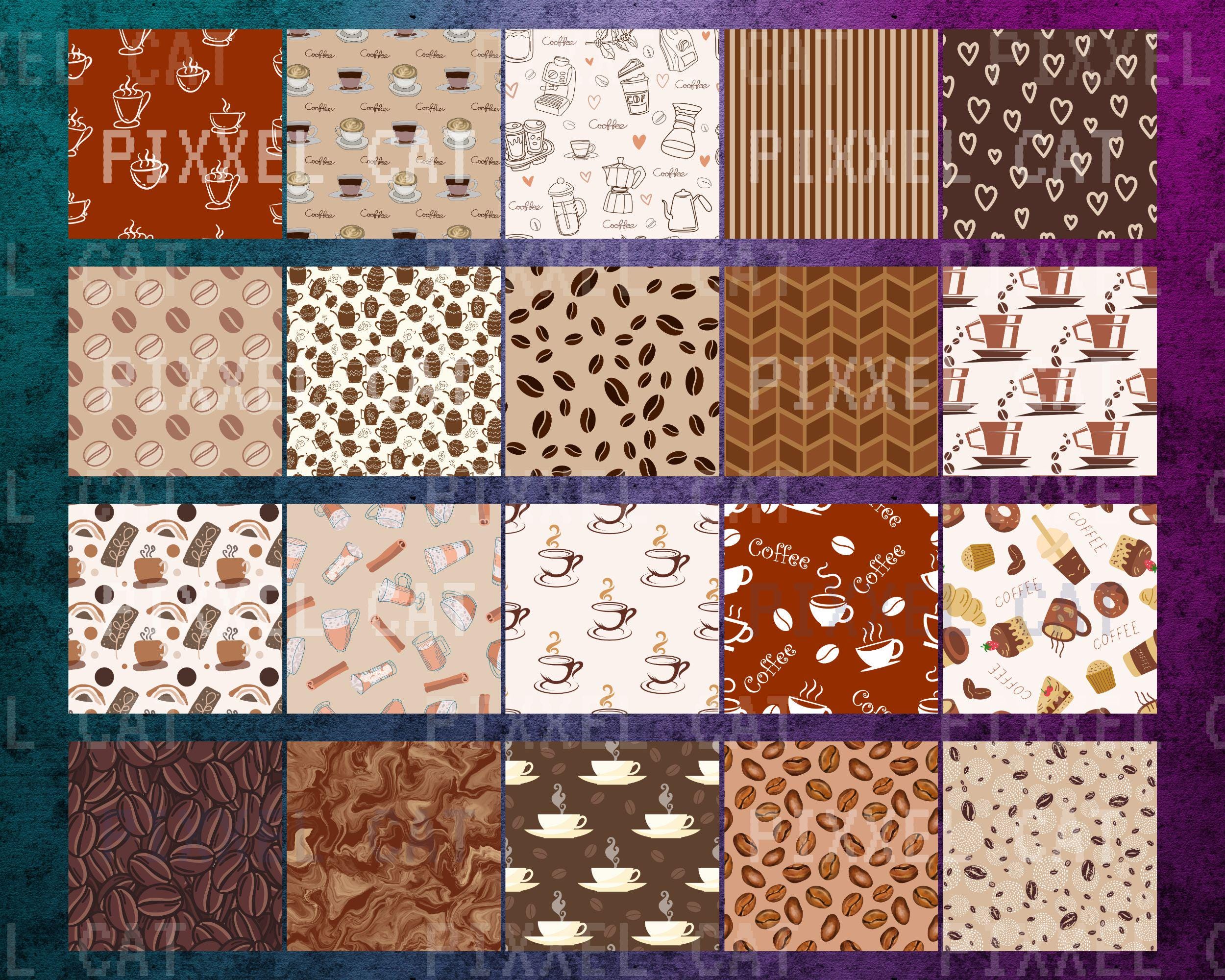 Vintage Coffee Digital Paper Pack: Scrapbook Backgrounds (instant ...