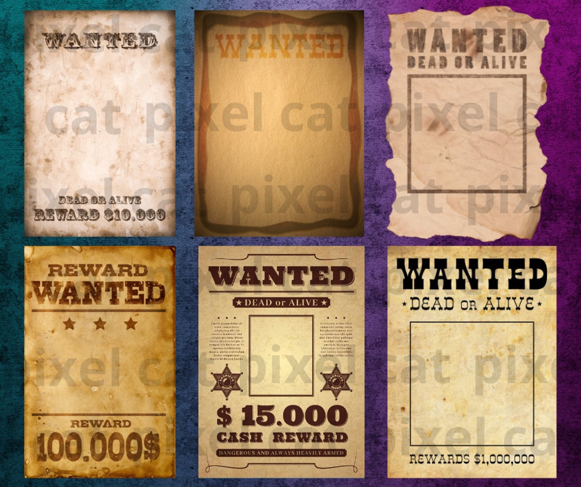Digital Wanted Poster: Western Cowboy Rodeo Vibes in Printable Digital ...