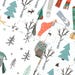 Boho Christmas Digital Paper Set: Floral Holiday Patterns (commercial ...